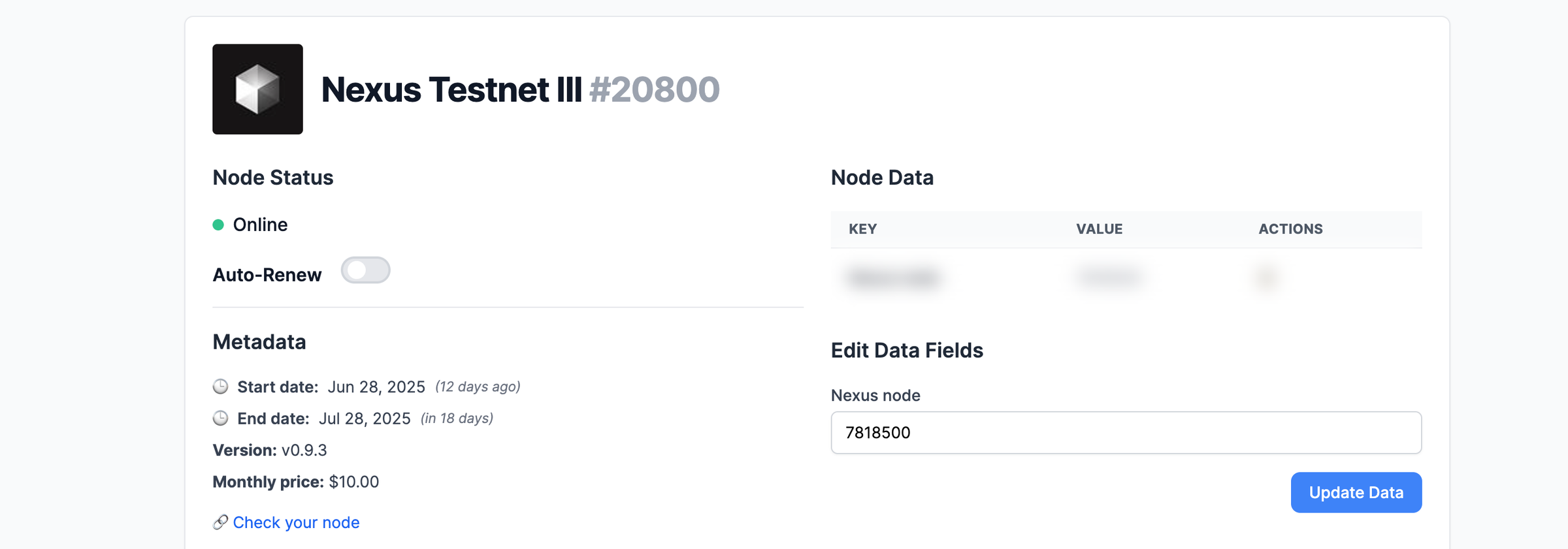How to Run Your Nexus Node on nodes.garden